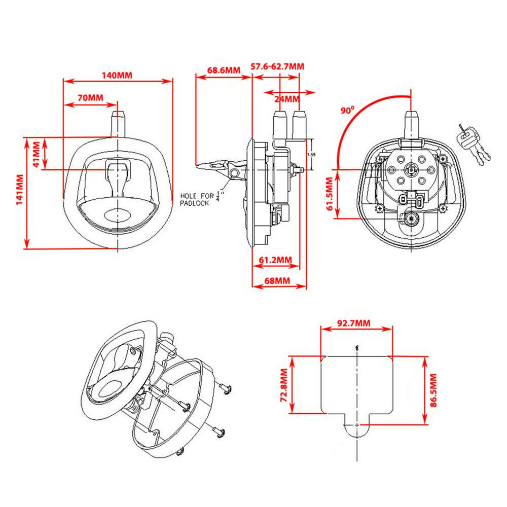 T Whale Tail Lock 12V power operated – Jagsingh Australia